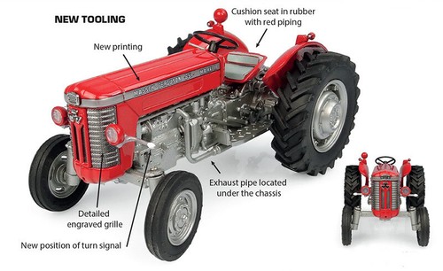 Model tractor Crew Agricultural Universal Hobbies Massey Ferguson 65 Mk ...
