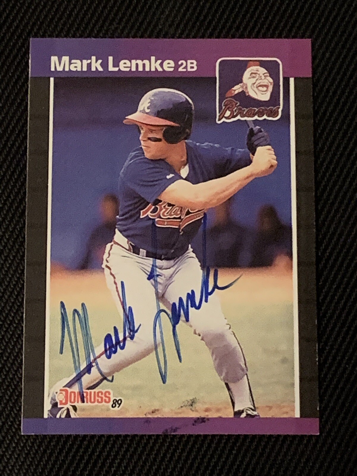 MARK LEMKE 1989 DONRUSS SIGNED AUTOGRAPHED CARD #523 ATLANTA BRAVES | eBay