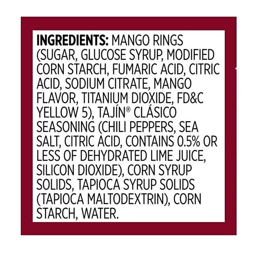 Snak Club MANGO Rings Gummy Candy Tajin Chili & Lime Seasoned 5 Oz Bags ...