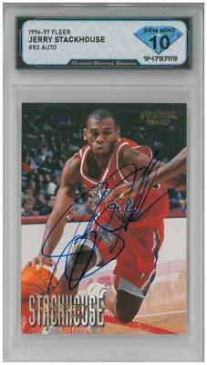 1996-97 Fleer JERRY STACKHOUSE #83 Buyback Auto💎 DSG 10 Gem Mint | eBay