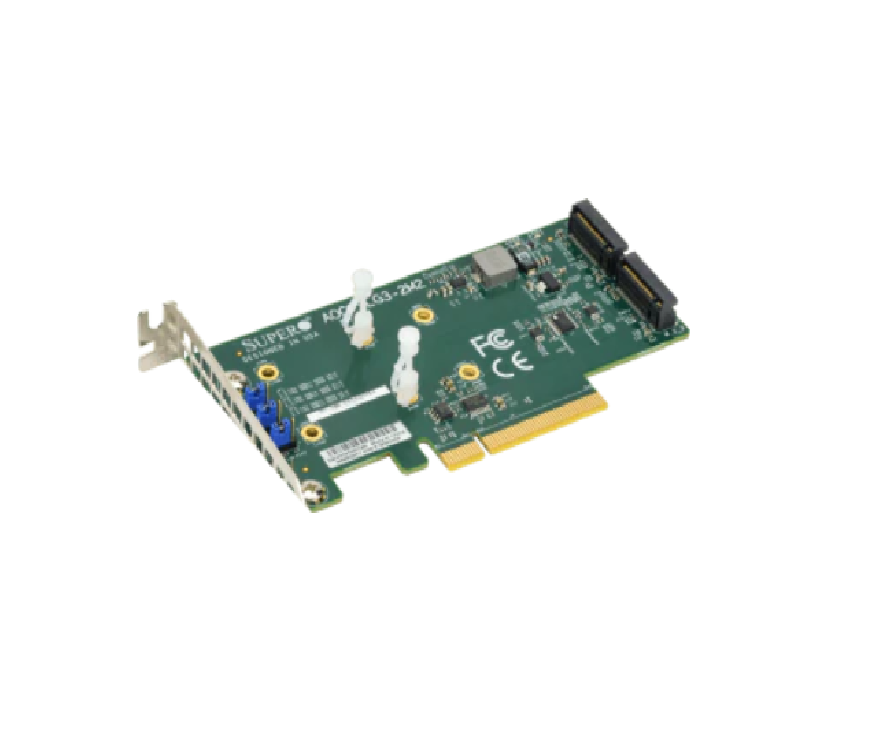 NEW FULL WARRANTY W/ TWO BRACKETS Supermicro AOC-SLG3-2M2 PCIe for 2 ...