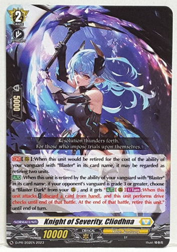 Cardfight Vanguard Chevalier De Severity, Cliodhna D-Pr / 202EN Keter ...