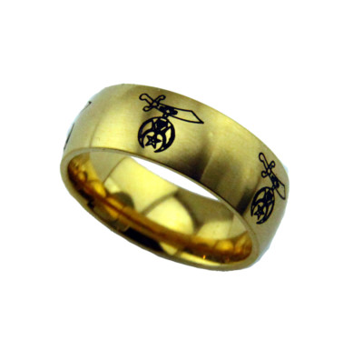 T77 Stainless Steel Shriner Band Style Ring Shrine Wedding Scimitar ...