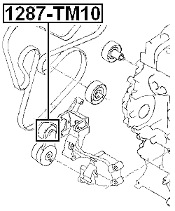 1287-TM10 Febest PULLEY TENSIONER KIT 25281-2F000, 25281-2F001, 16620 ...