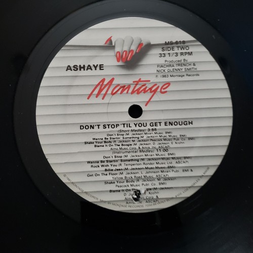 Ashaye " Don't Stop 'Til You Get Enough" Vinyl Record ***Michael ...