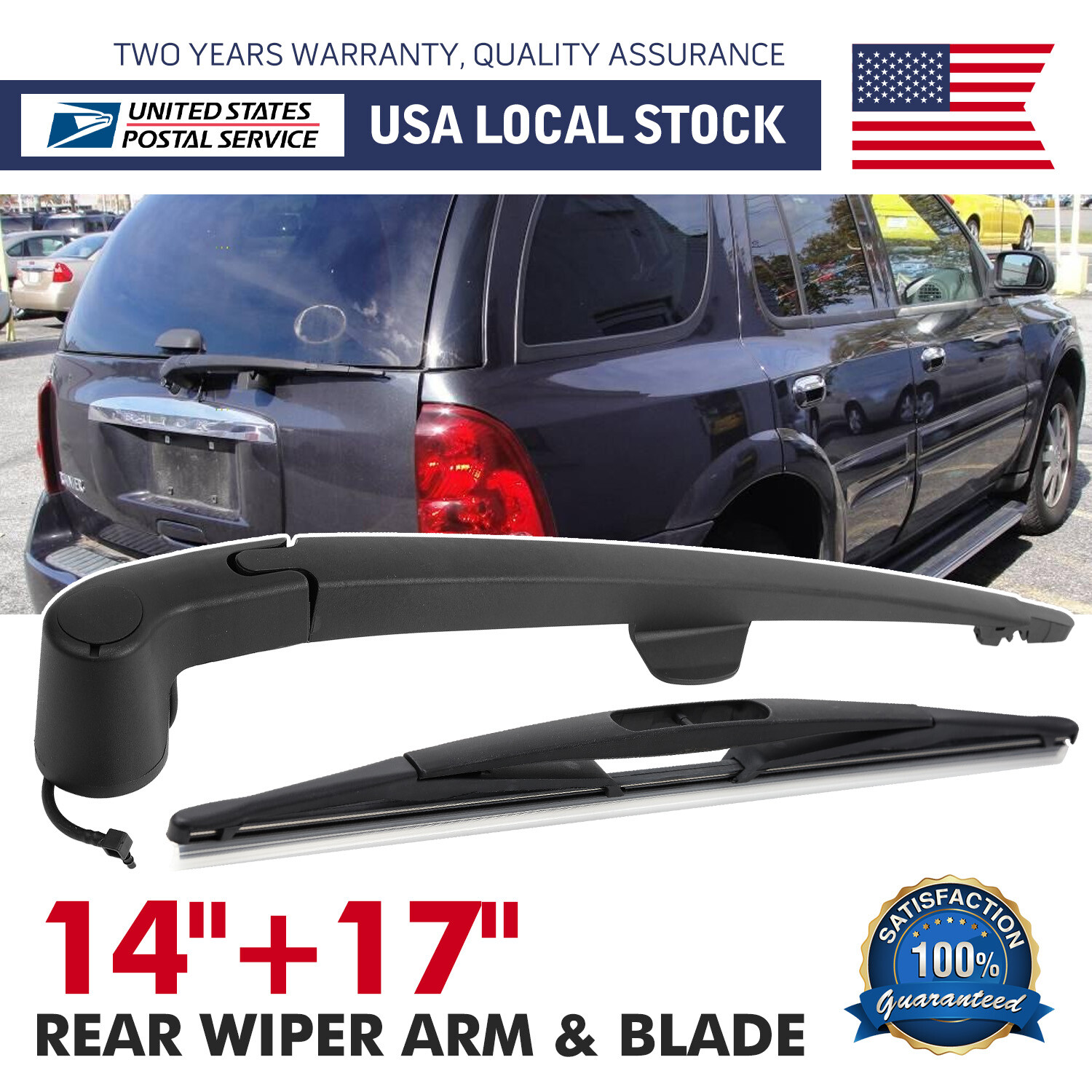 Rear Wiper Arm & Blade For GMC Envoy Chevy Trailblazer 07-09 Buick ...