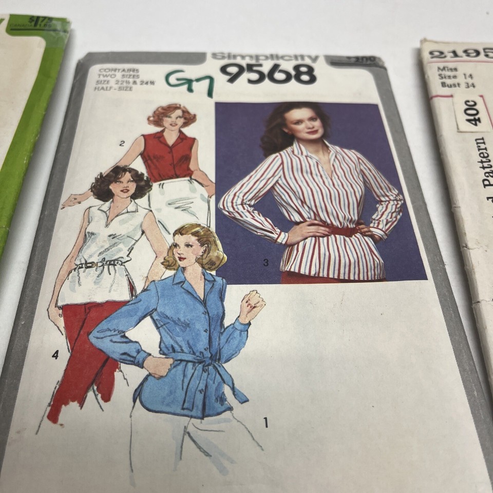 Lot 3 Vintage 1950 Simple Sewing Patterns Sew Rite Dress Blouse ...
