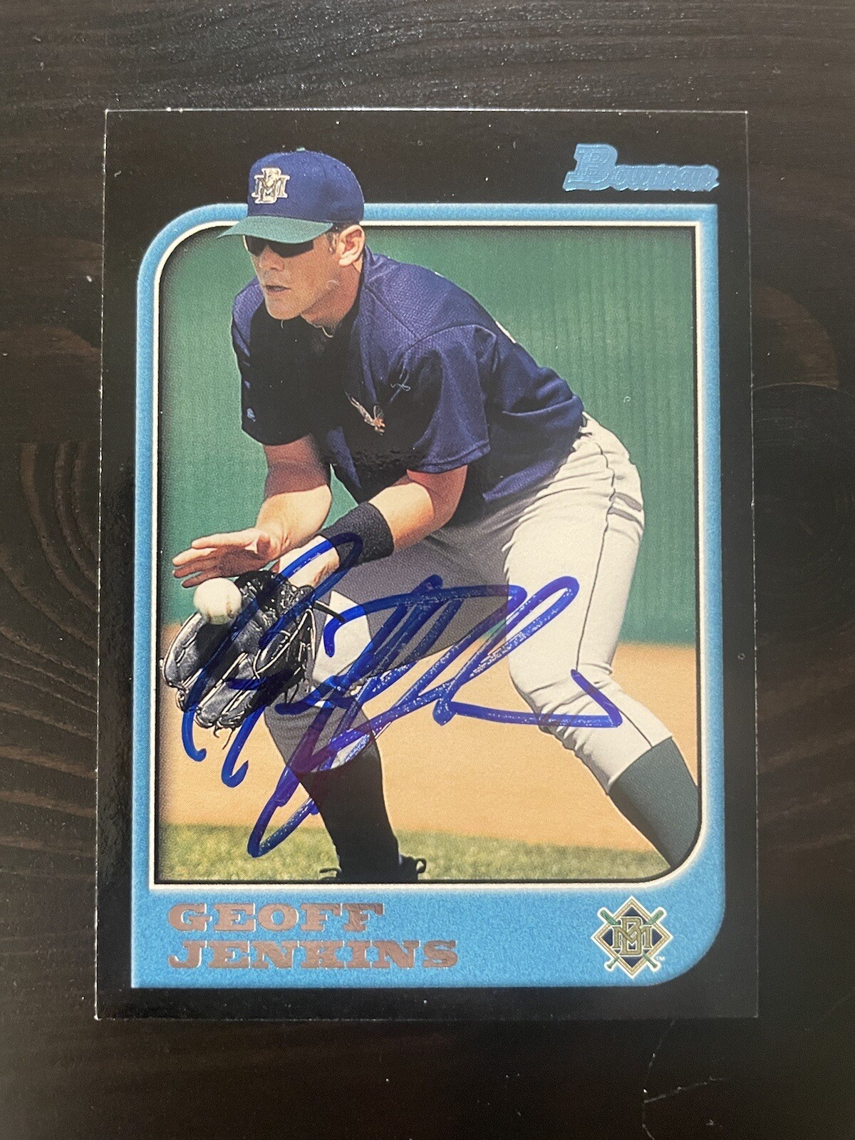 1997 Bowman #188 Geoff Jenkins Milwaukee Brewers Signed Card ...