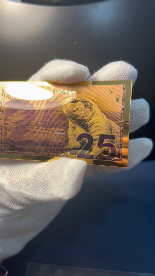 (20-STACK) 2024 Prairie Dog .999 Aurum 25mg 24k GoldFoil Note🔥Goldback BU ALPHA | eBay