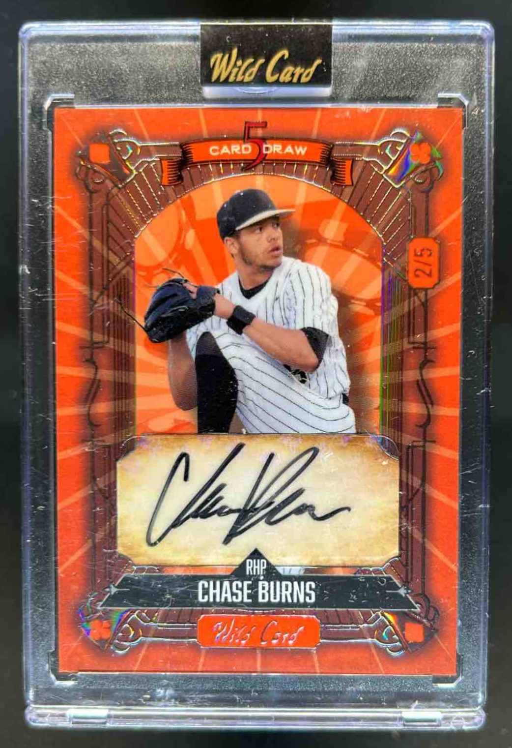 Chase Burns 2024 Wild Card Five Card Draw #5CDCL-CBA Classic Auto ...