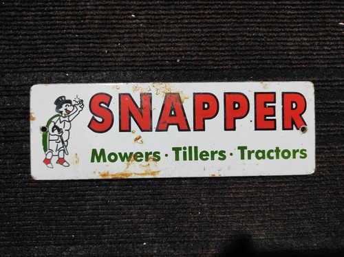 Porcelain Snapper Enamel Metal Sign Plate Size 9" x 3" Inches | eBay