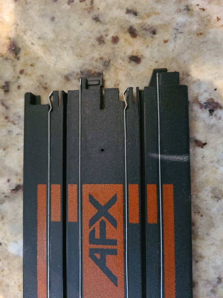 Aurora AFX Tomy - 15" Straight Terminal Track #503345 - Orange Graphics ...