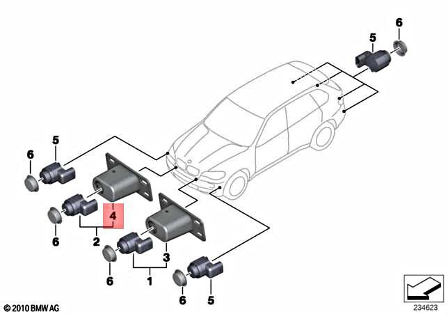 Genuine BMW X5 E70 X5 3.0d 3.0sd 3.0si Bracket Pdc Interior Right ...