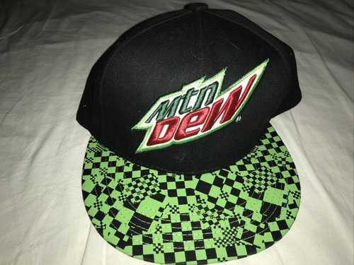 Mountain Dew Logo Black Canvas Embroidered Baseball Golf Cap Hat ...