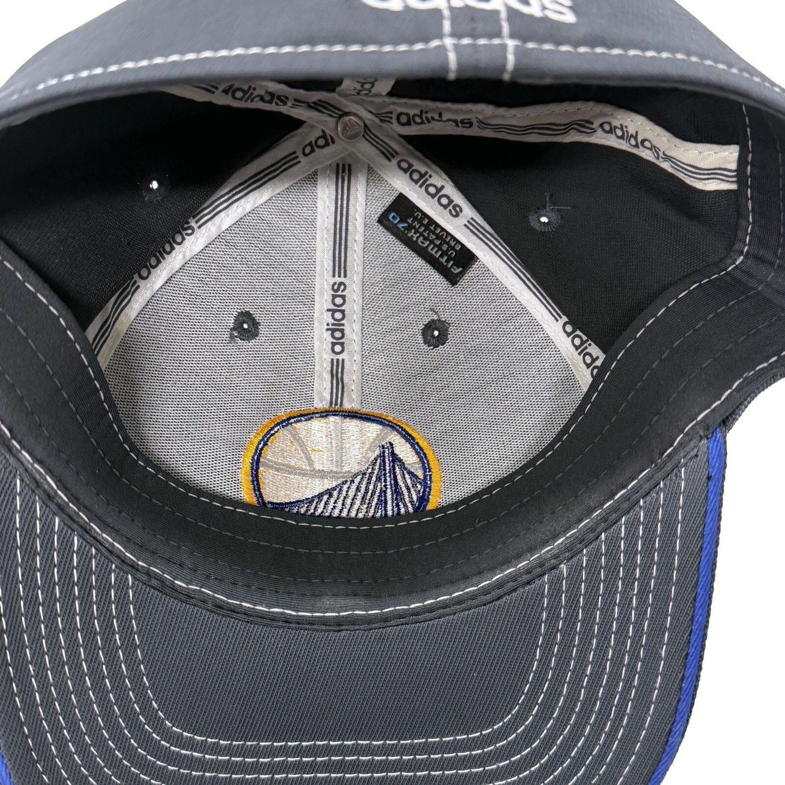 Adidas Golden State Warriors Hat L/XL Gray Stretch NBA Basketball Cap ...
