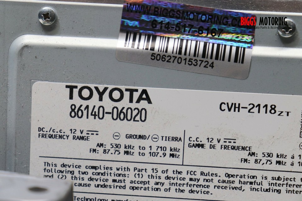 2012-2014 Toyota Camry Navigation Radio Cd Player Display Screen 86140 ...