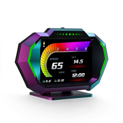 HUD OBD2 Digtial Car Head Up Display GPS Incline Meter Turbo Gauge Dual ...