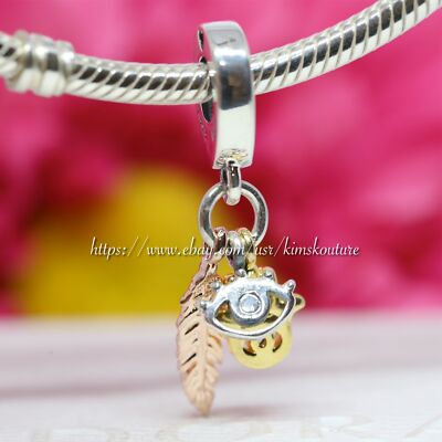 Authentic Hamsa, All-seeing Eye & Feather Spirituality 768785C01 Charm ...