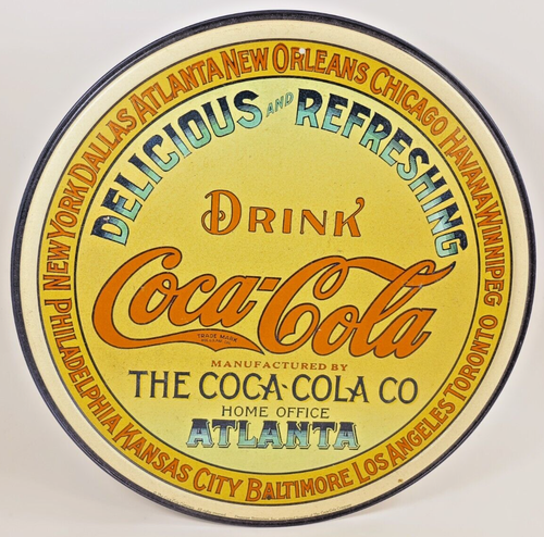 Round Drink Coca Cola Keg Label Metal Coke Sign Nostalgic Atlanta ...