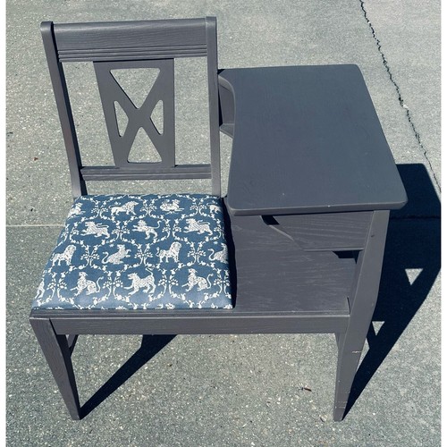 Vintage Telephone Gossip Bench With Storage, Telephone Chair, Telephone ...