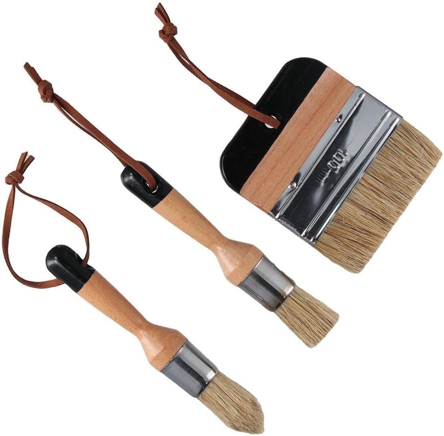 HomeSoGood 3Pcs Chalk and Wax Paint Brushes for Acrylic Painting ...