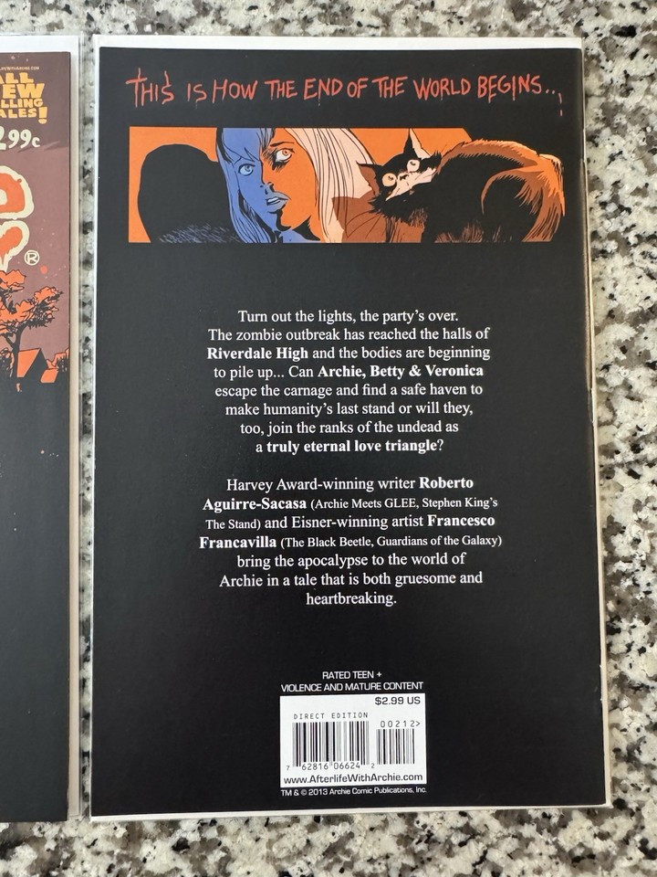 Afterlife With Archie #1 + #2 NM Second Print Francavilla Variant LOT L ...