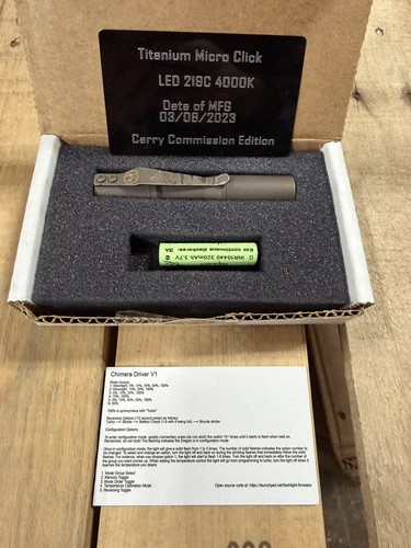 CWF x Carry Commission Micro Click Flashlight Titanium Dirty Bronze ...
