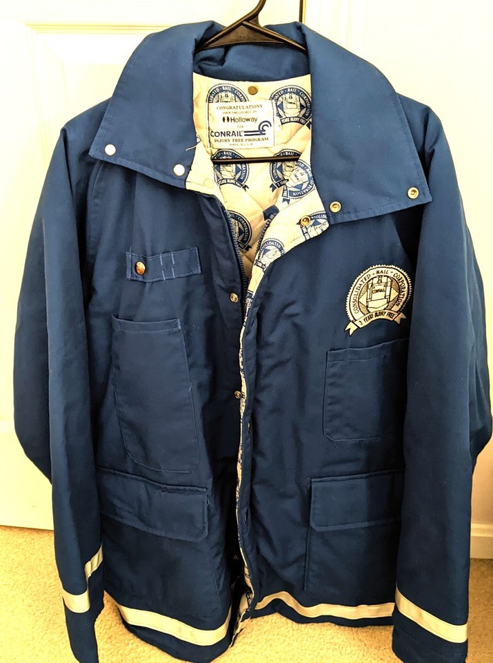 Conrail Safety Jacket - Halloway Injury Free Award- Insulated - Blue-L ...