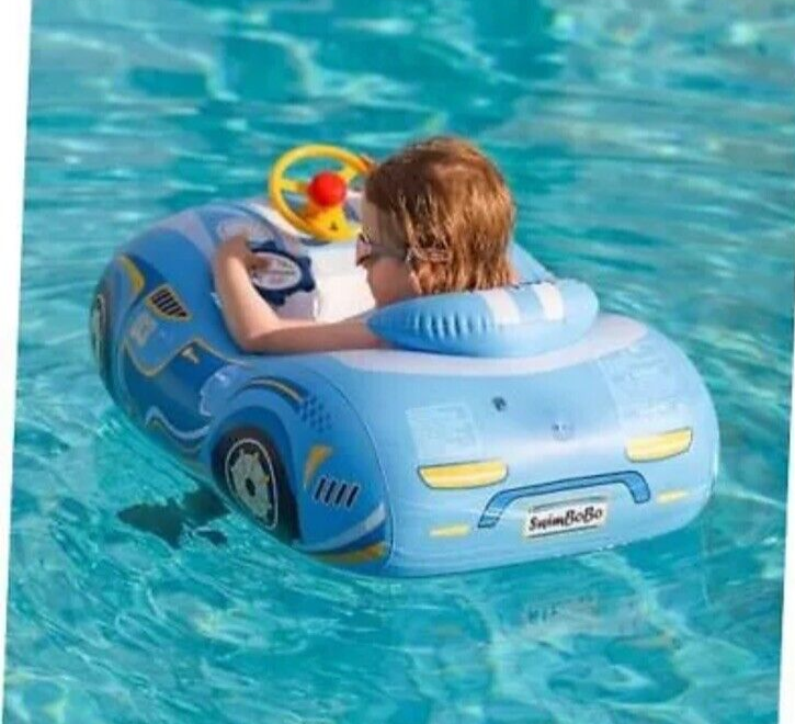 Swimbobo Toddler Pool Float with Seat Boat Inflatable Ride-on Blue ...