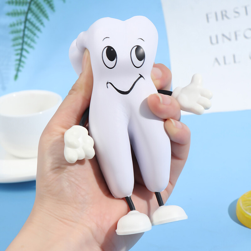 1Pc Tooth-figure Squeeze Toy Soft PU Foam Tooth Doll Model Shape ...