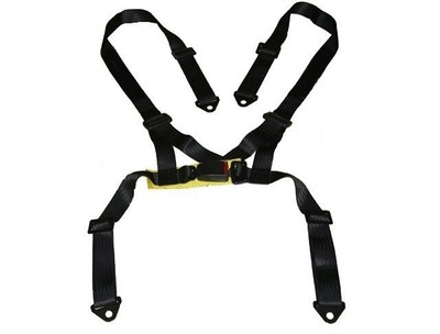 2" UNIVERSAL SINGLE 4 POINT HARNESS RACING SEAT BELT BLACK W/ SNAP IN ...