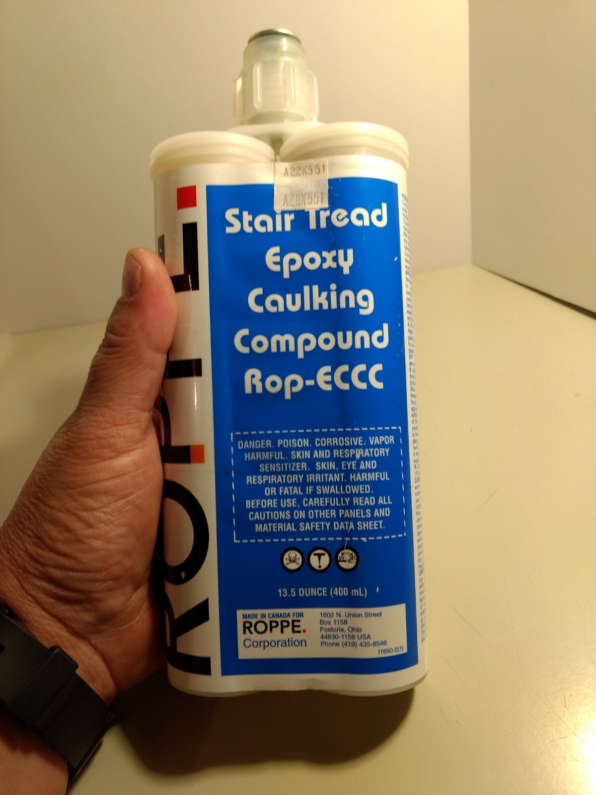 Roppe Epoxy Caulking Compound Rop-ECCC Adhesive 400ml 13 and 1/2 oz ...