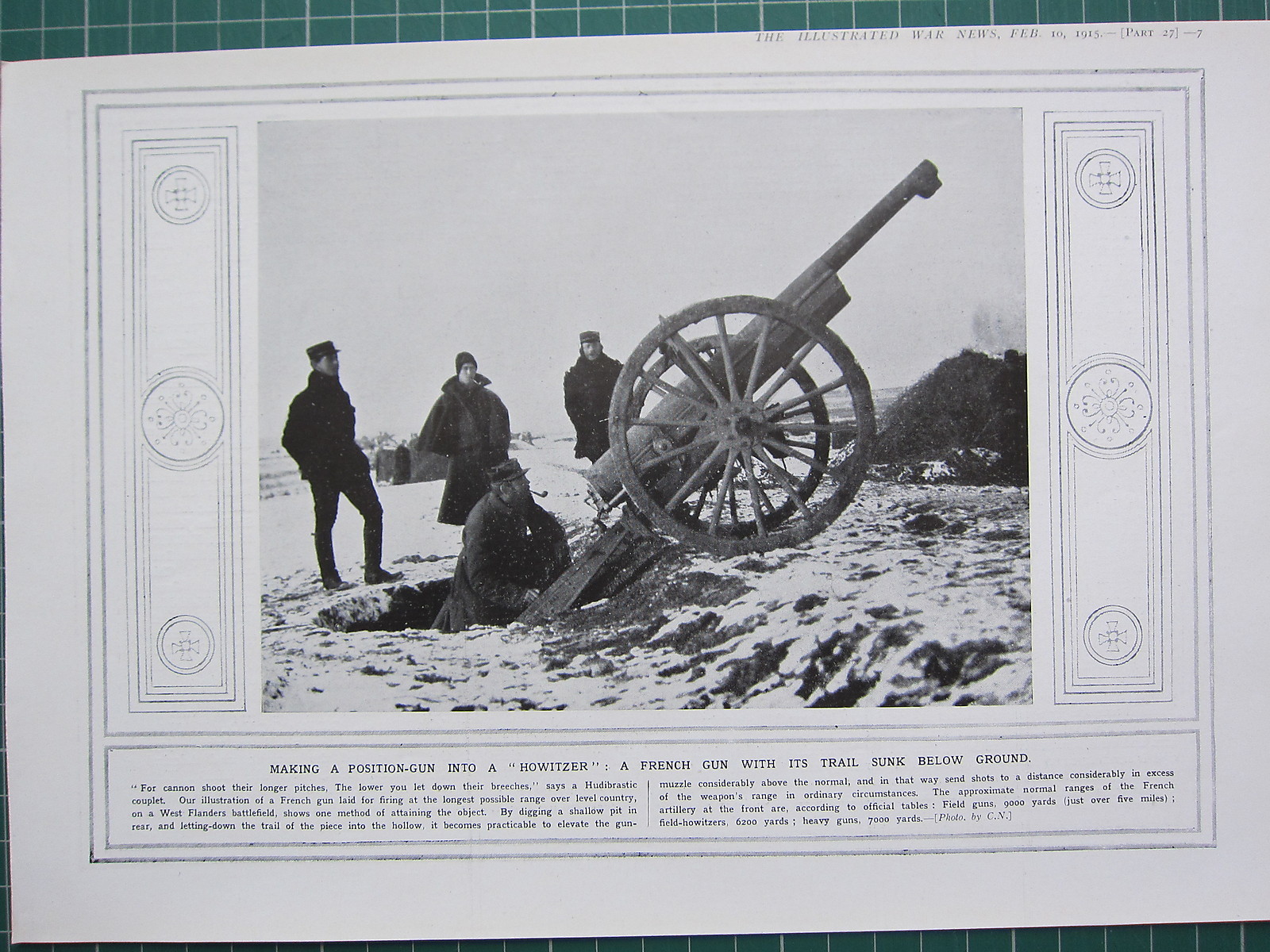 1915 WWI WW1 PRINT ~ MAKING A POSITION-GUN INTO HOWITZER FRENCH GUN | eBay