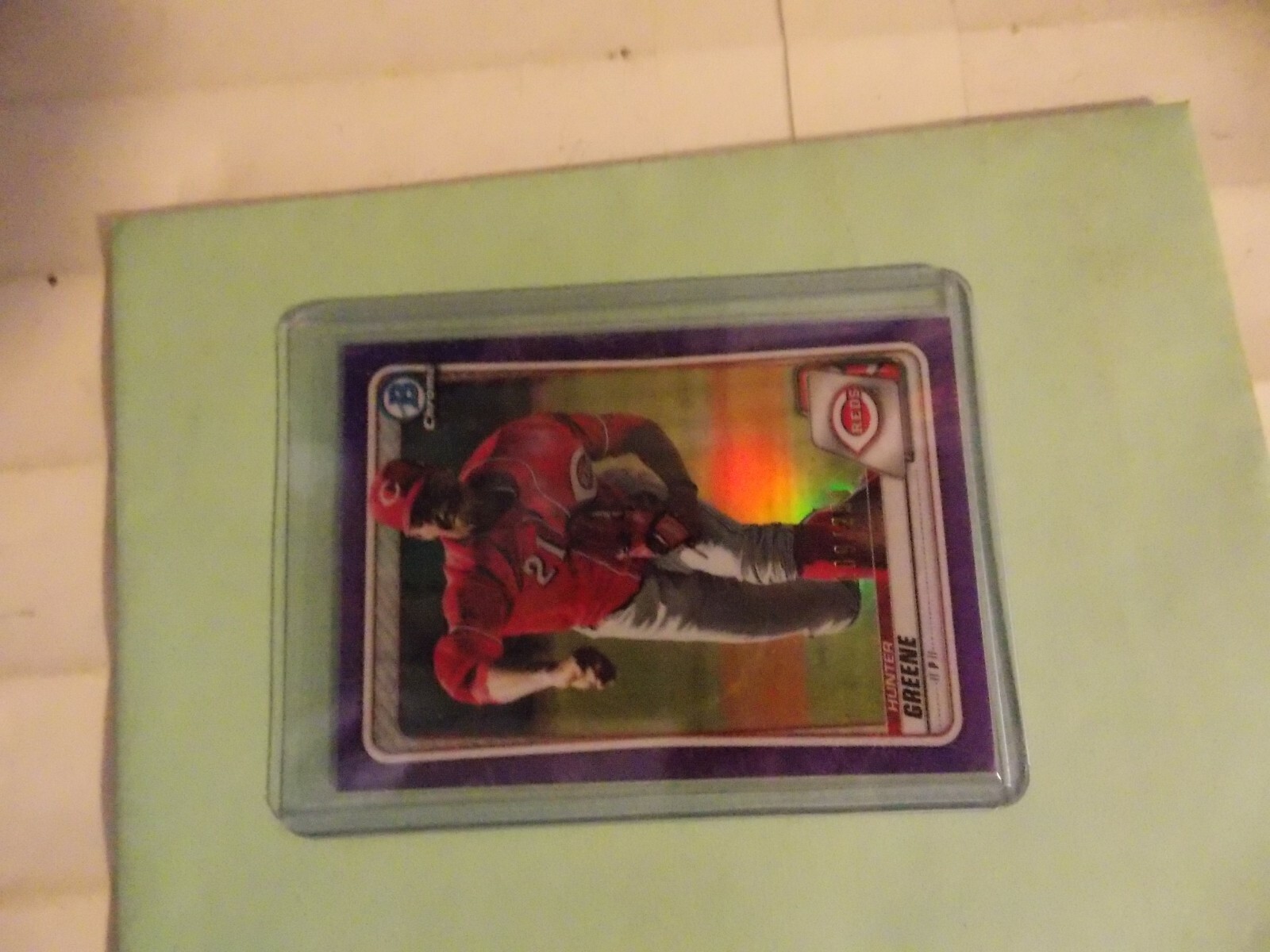 2020 Bowman Chrome Hunter Greene BCP-47 Prospect #109/250 Purple ...