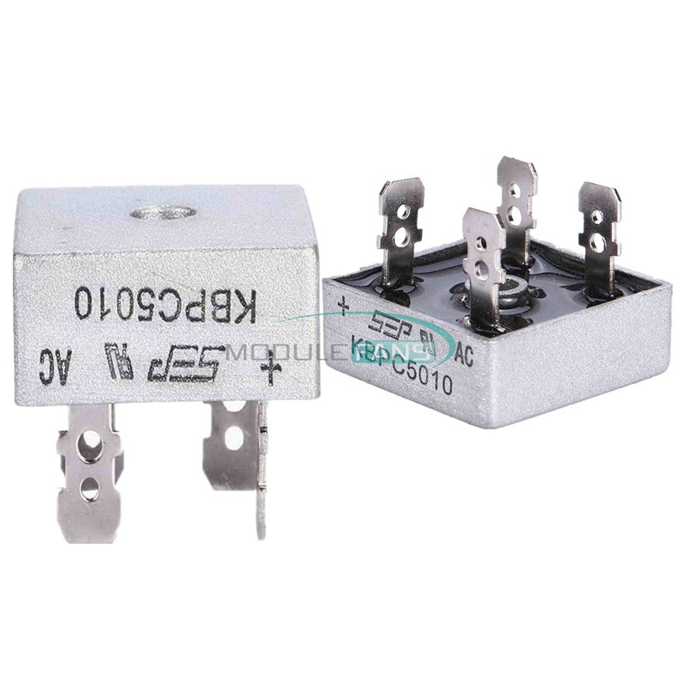 50A 250A 1000V Metal Case Single Phases Diode Bridge Rectifier KBPC5010 ...