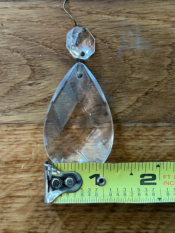 Vintage Lot Of 10 Faceted Tear Drop Clear Crystal Prism’s Chandelier Replacement | eBay