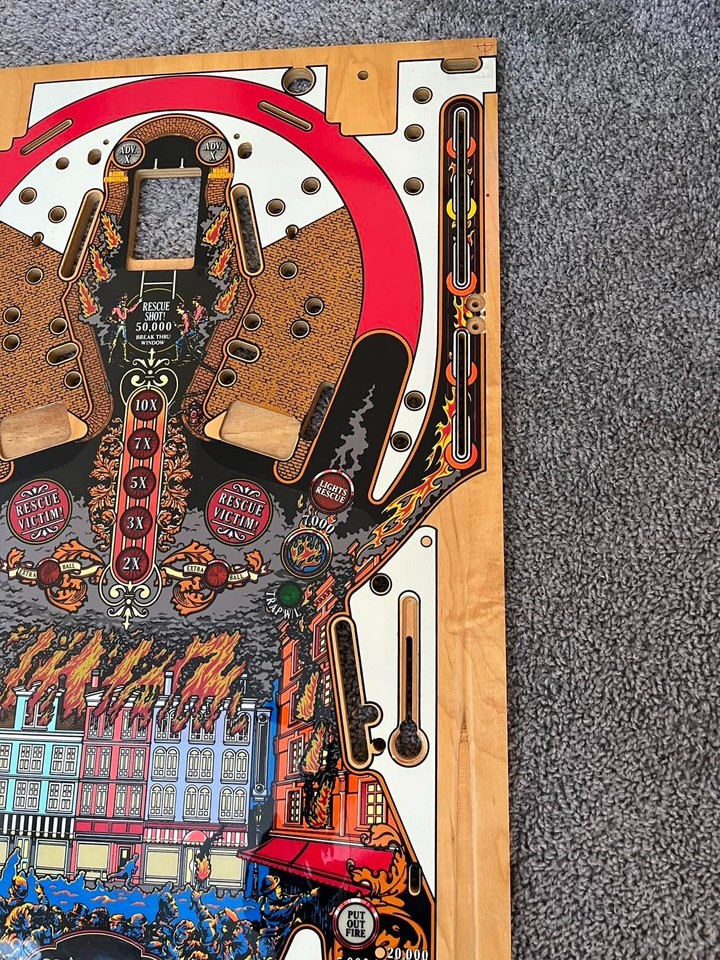 NOS ORIGINAL Williams Fire! Pinball Playfield | eBay