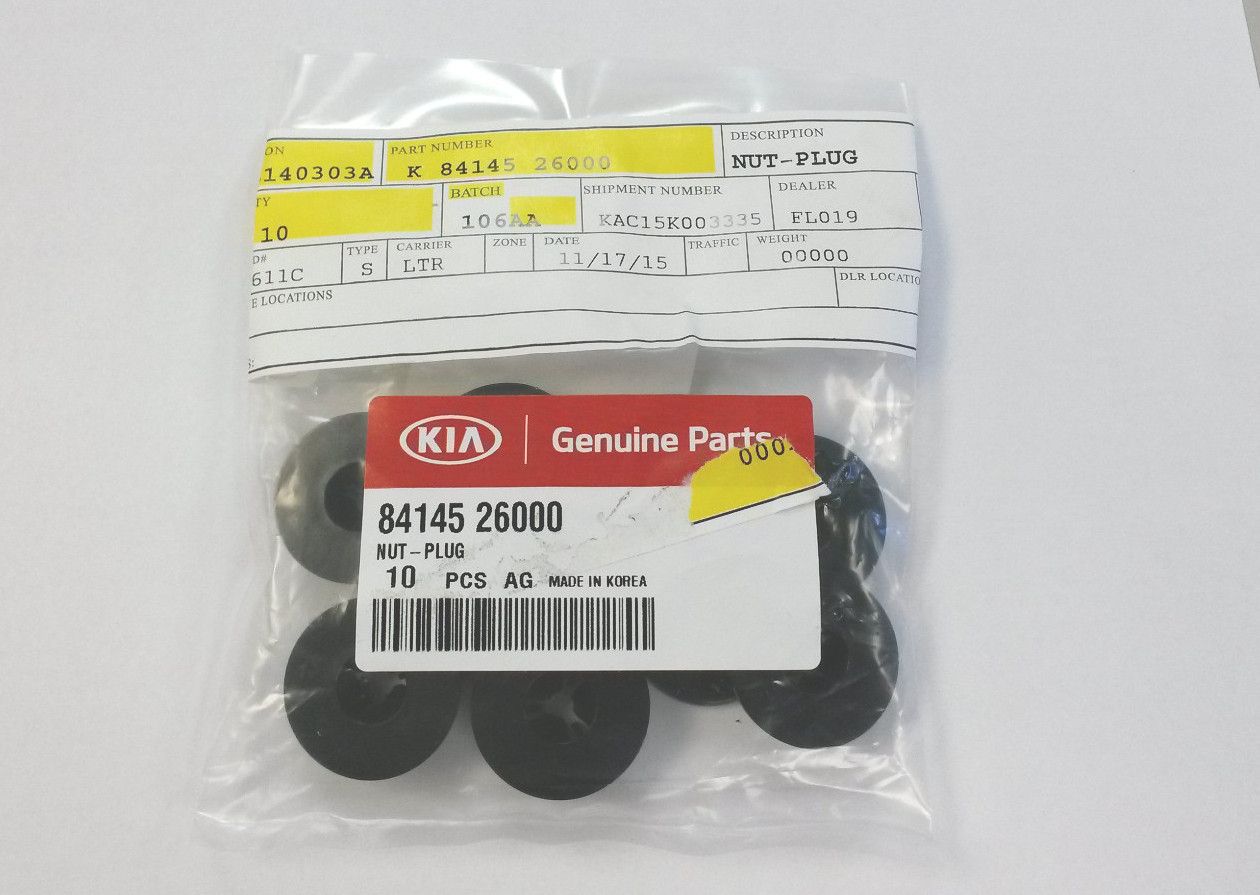 Kia Soul Sedona Sorento Fender Liner Mud Guard Nut 10pc Pack 84145 ...