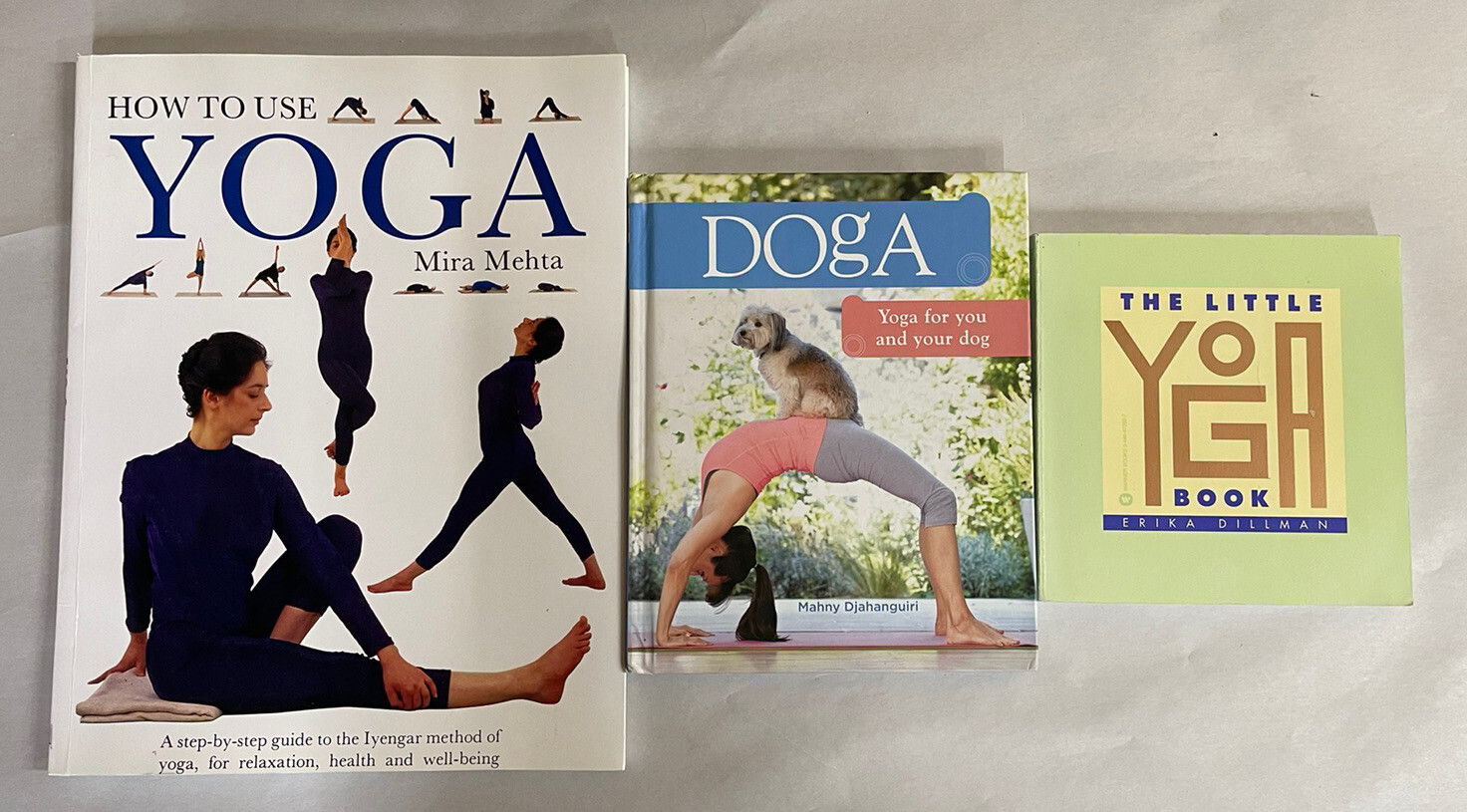 Lot Of 3 Yoga Books. The Little Yoga Book, DogA, How to Use Yoga PB/HC ...