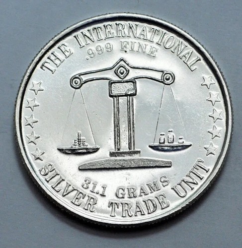 1 Oz .999 Silver Round CROWN MINT The International Silver Trade Unit ...