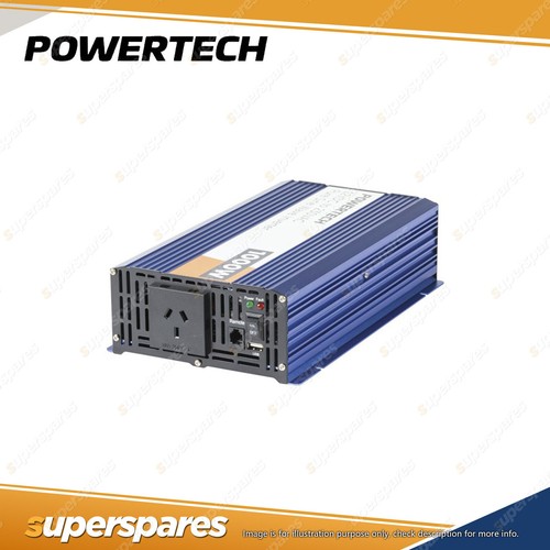 Powertech Pure Sine Wave Inverter - Electrically Isolated 1000W 12VDC ...