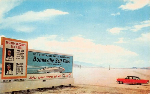 Bonneville Speedway Salt Flats John Cobb Ab Jenkins Car Racing Vtg ...