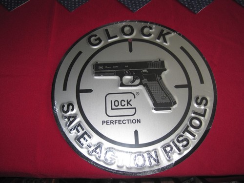 NEW Glock Factory OEM Safe Action 12in. Diameter Circular Aluminum Sign ...