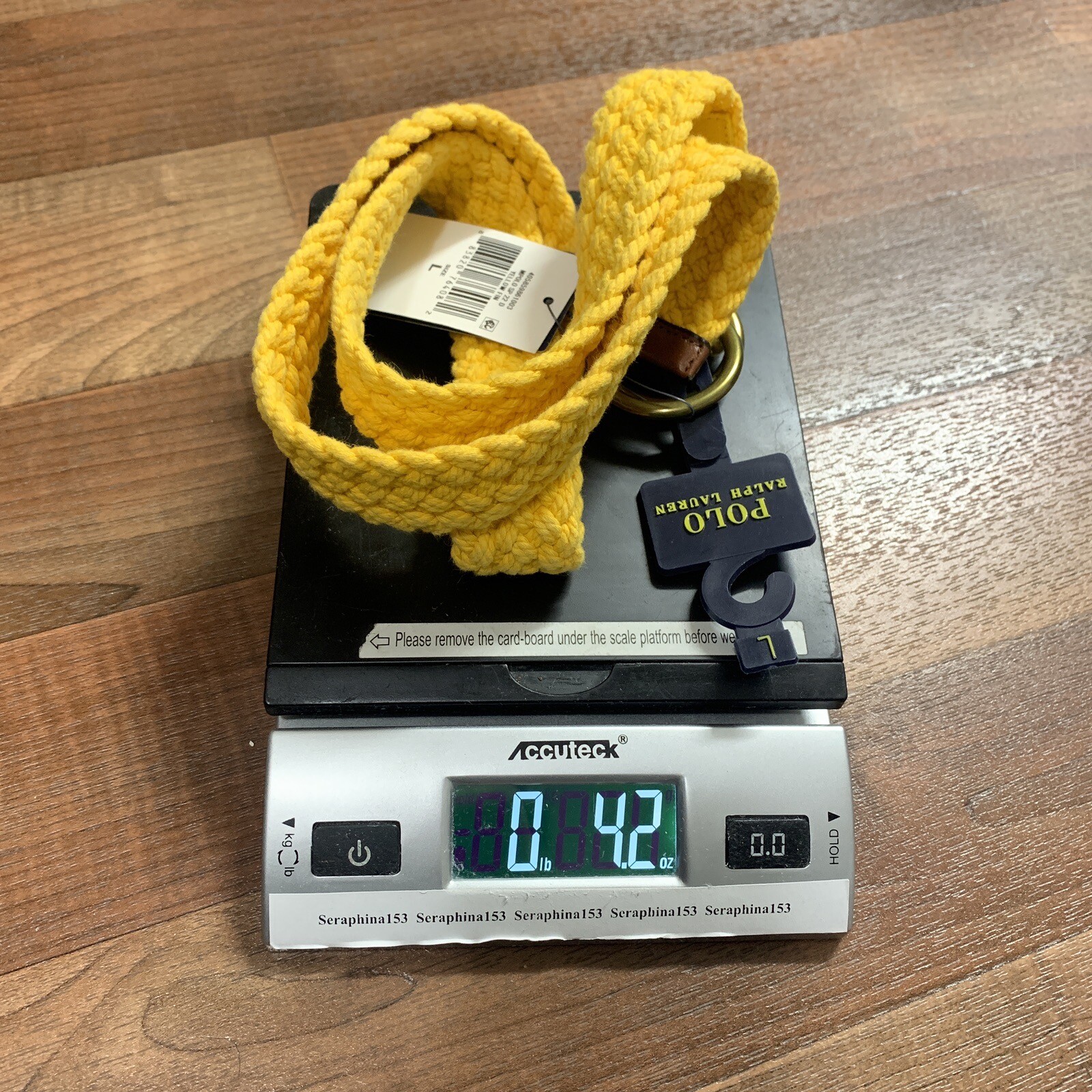 Polo Ralph Lauren Size Large Mens Yellow Webbed Cotton Double O-Ring ...