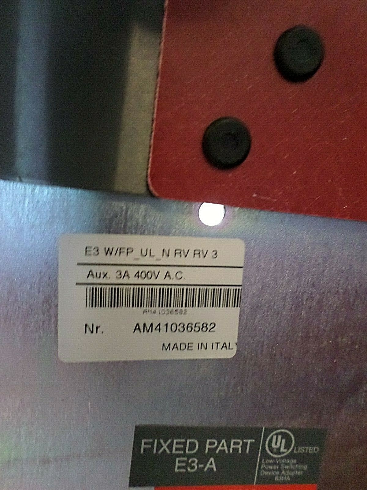 ABB E3-A SACE EMAX DRAW OUT CIRCUIT BREAKER | Grelly USA