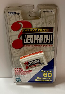 Vintage 1999 Tiger Hasbro Deluxe Edition Jeopardy Game Cartridge 2 New ...