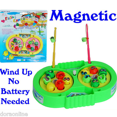 Kids Magnetic Fishing Games Children Wind Up Fishing Toys No Batteries ...