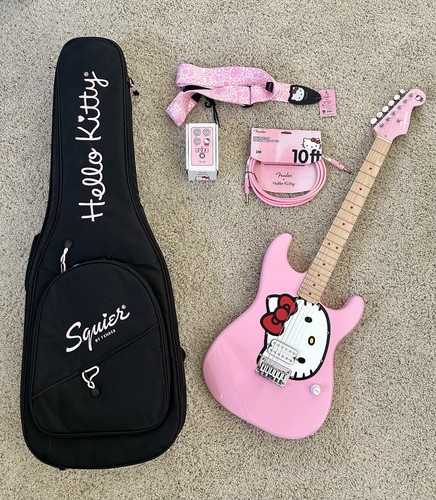Squire Hello Kitty 50th Anniversary Stratocaster Bundle New Pink | eBay