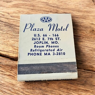 AAA Plaza Motel Phone MA Advertising Matchbook | eBay