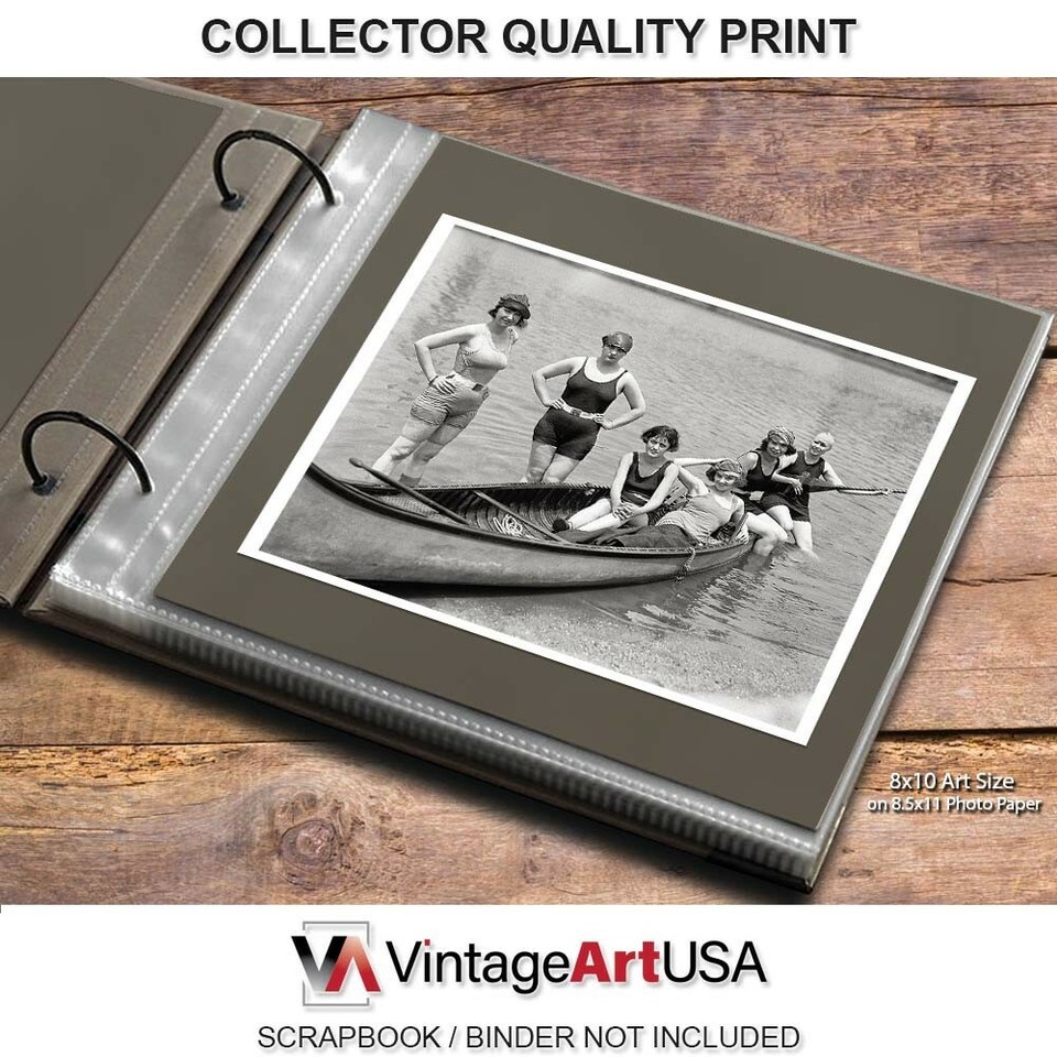 Vintage 1922 Actress Kay Laurell Canoe Girls Photo - Swimsuits Bathing ...